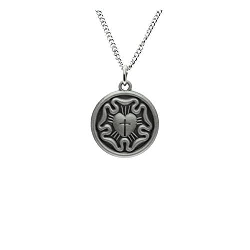 Pewter Lutheran Rose Necklace - Walmart.com