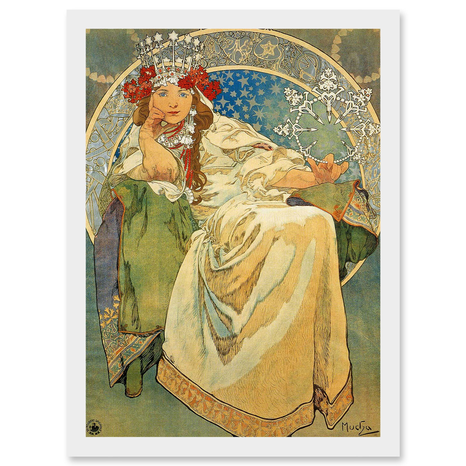 Mucha Princess Hyacinth 1911 Ballet Prague Artwork Framed Wall Art ...