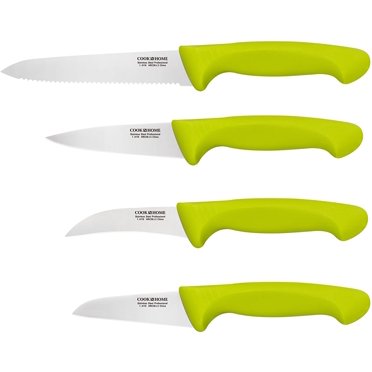 Gibson Handley 6 Piece Cutlery Set with Gray Colored TPR Coated Block ...