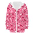 Kaondbfi Valentine's Day Women's Spring Love Print Long Sleeved Pocket ...