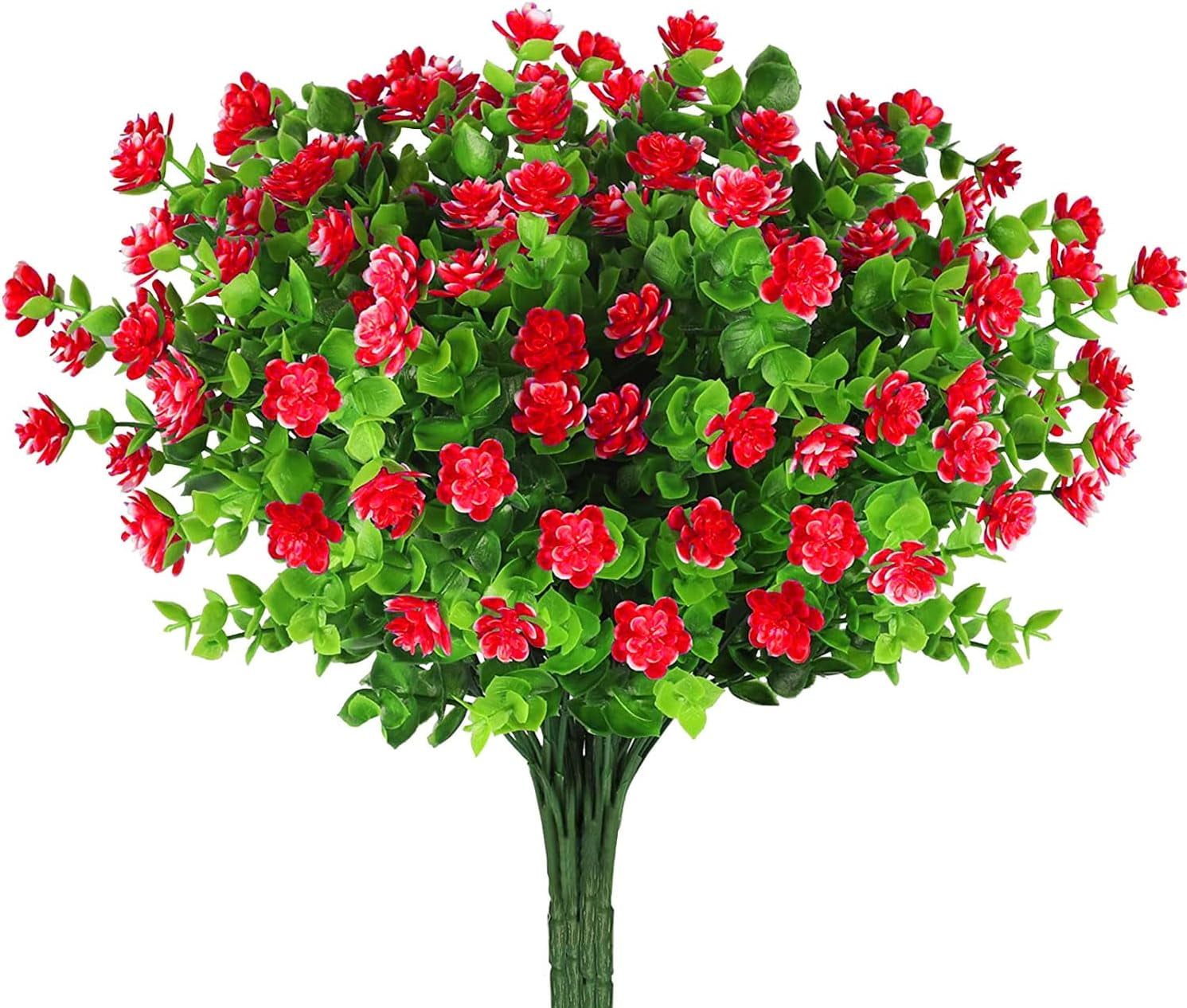 LINLIN Artificial Flowers Faux Plastic Fake Flowers UV Resistant for ...