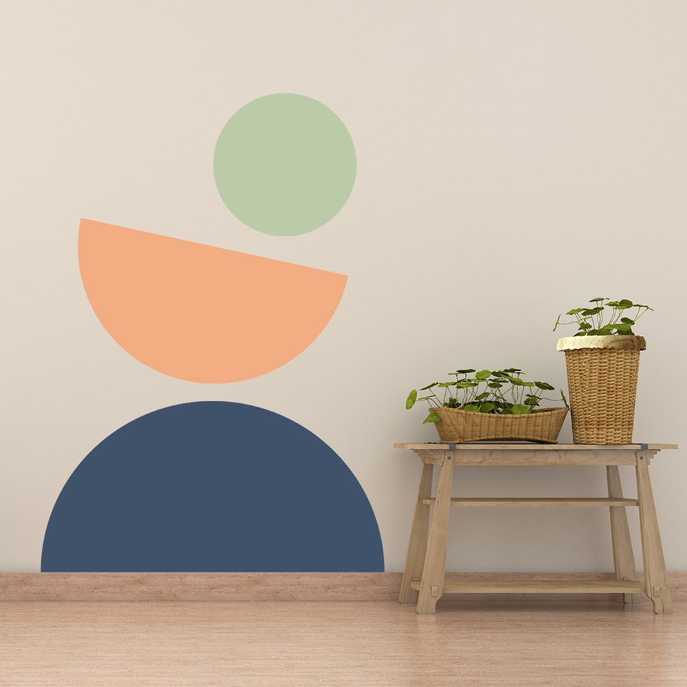 Jlong 3 Pieces Arch Wall Decal Boho Wall Decal Peel and Stick Modern Polka Dot Decals Arch Wall ...