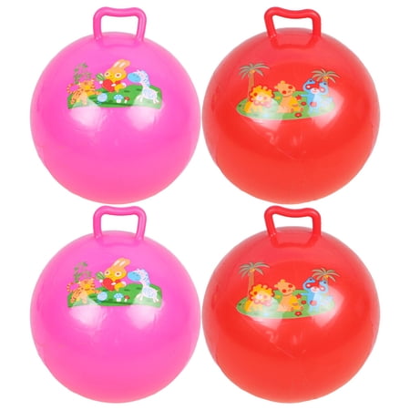 4 Pcs Kids Inflatable Exercise Balls Jumping Balls Cartoon Pattern ...