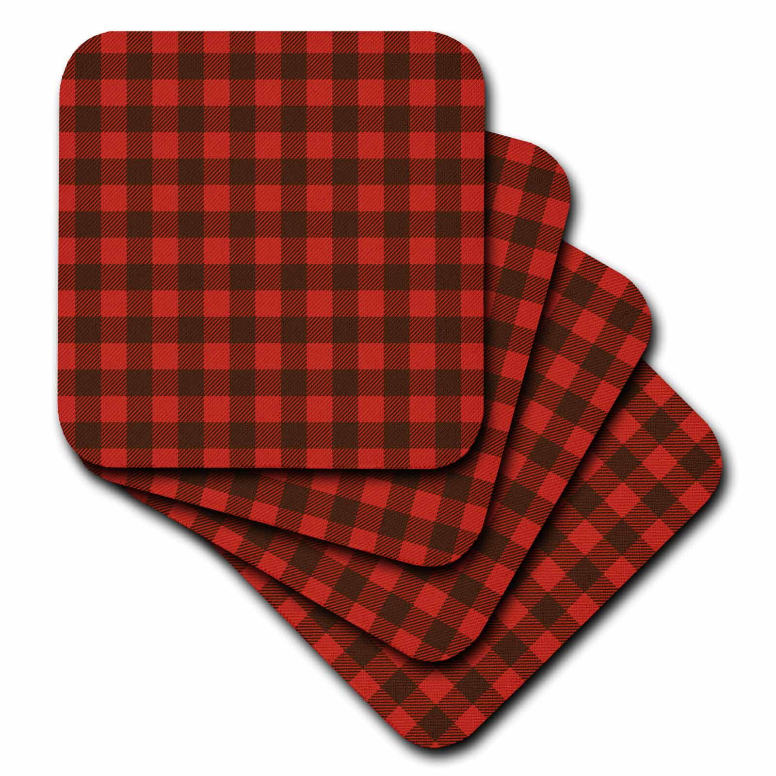 3dRose Buffalo Plaid - Soft Coasters, set of 4 - Walmart.com