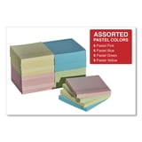 Universal UNV35695 3 in. x 3 in. Self-Stick Notes Pads - Pastel (24 ...