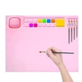 Silicone Painting Mat with with Magnetic Water Cup and Palette,Silicone ...