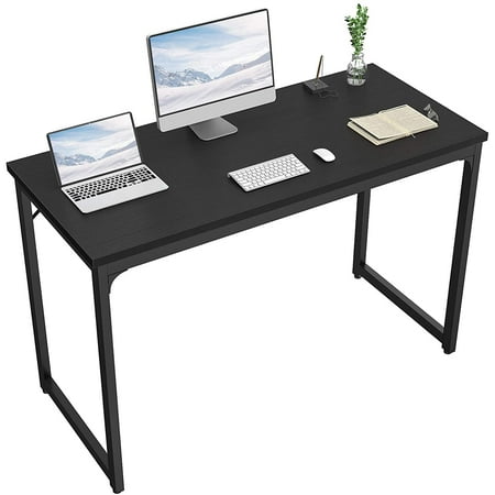 48 Inch Computer Desk Black Modern Desk Sturdy Simple Office Desks 47.2 ...