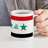 CafePress - Flag Of Iraq Mug - 11 oz Ceramic Mug - Novelty Coffee Tea ...