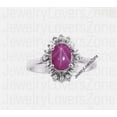 JewelryLoversZone Vintage Pink Star Ruby Ring 6-Ray Ruby Star Design ...
