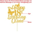 Custom Happy 18th Birthday Cake Topper, Personalized Name & Age ...