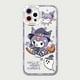 Funda de silicona suave Melody Kuromi para iPhone 14 Pro Max 13 12 11 ...