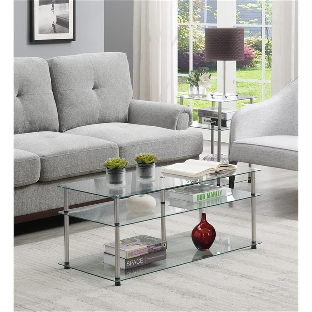 Click here for Pemberly Row Three-Tier Coffee Table With Clear Gl... prices