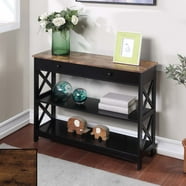 Convenience Concepts Coventry Console Table with Shelves, Driftwood ...
