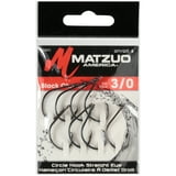 Matzuo America® 3/0 Black Chrome Straight Eye Circle Fishing Hook 8 ct ...