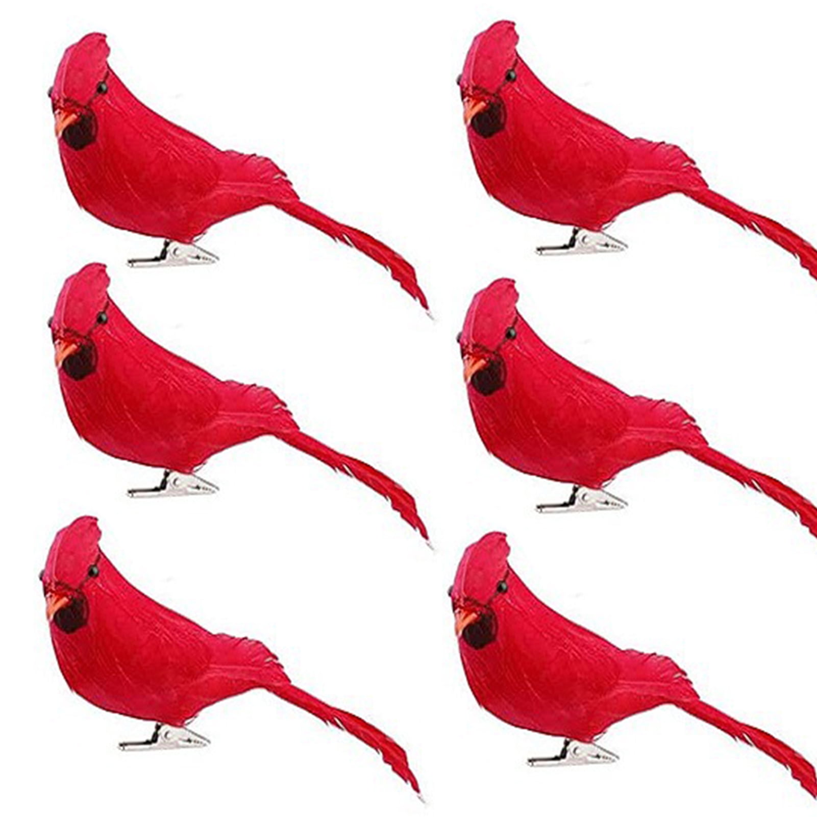 TOPOINT 6/12Pcs Christmas Cardinal Bird Clip, Realistic Adorable Gifts ...