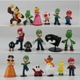 6Pcs/Set 4-7cm Super Mario Bros PVC Action Figure Toys Dolls Model Set ...