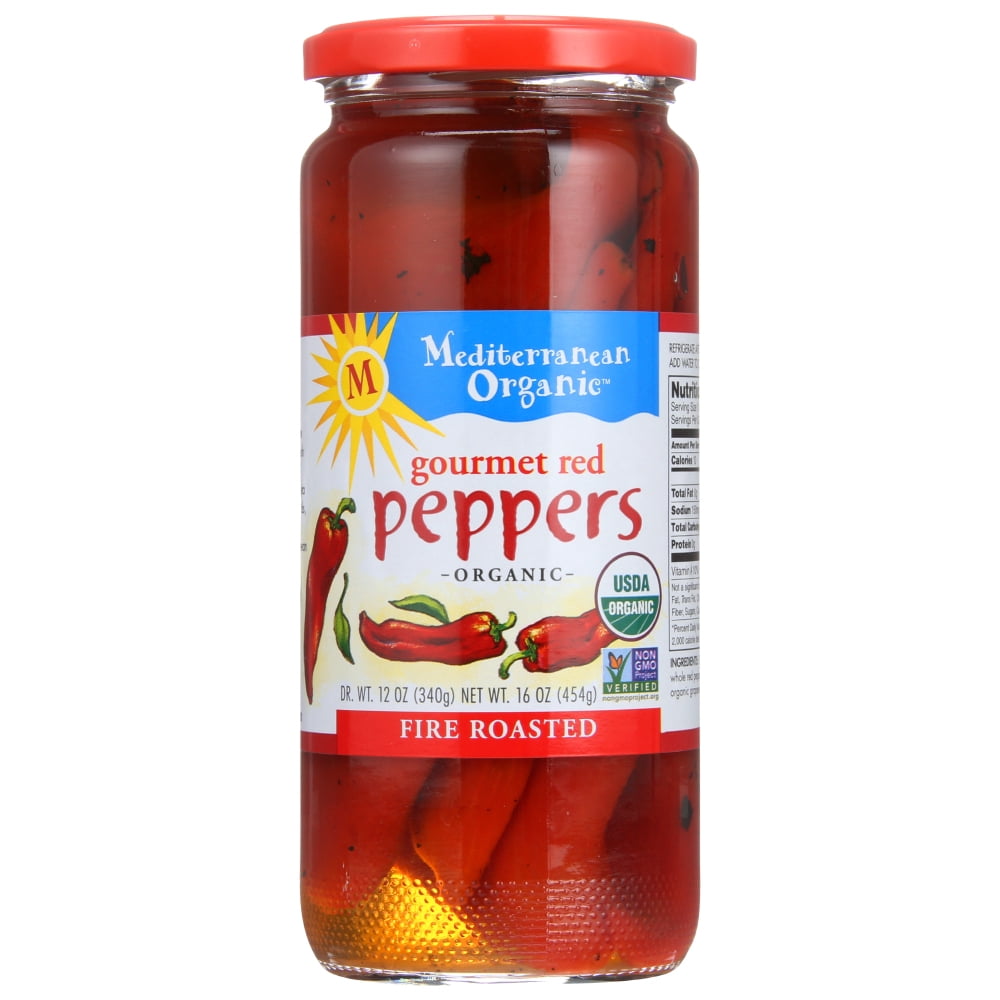 Mediterranean Organic'S Red Roasted Peppers, 16 Oz. - Walmart.com ...