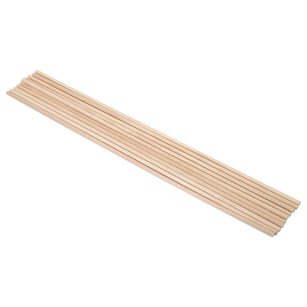 Tebru 10pcs 30cm Long DIY Wooden Arts Craft Sticks Dowels Pole Rods ...