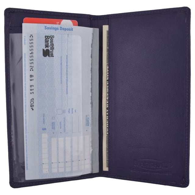 Leather Standard Plain Checkbook Cover Handcrafted Wallet Men Women ...