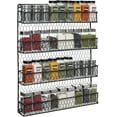 K-Cliffs Metal Spice Rack Wall Mount 4 Tier Organizer Pantry Cabinet ...