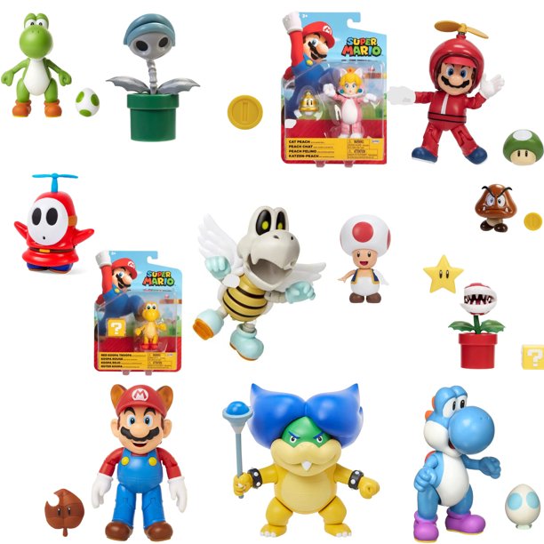 SUPER MARIO 4-Inch Action Figures Collection - Walmart.com