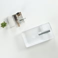 HOROW Bathroom Wall Mount Rectangle 18" x10" Corner Single Sink White ...