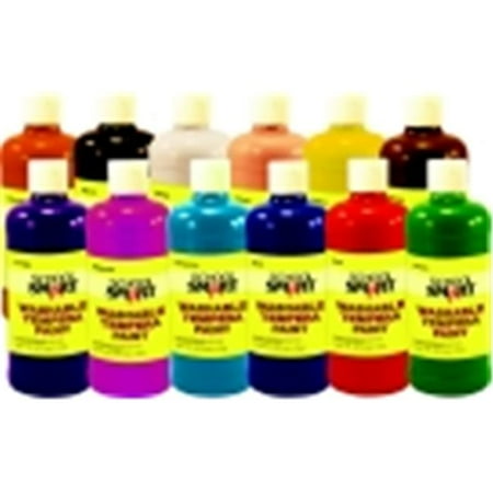 School Smart 1 Qt. Non-Toxic Washable Tempera Paint, Set 12 | Walmart ...