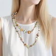Artistic Pearls Shell Necklace Duals Strands Lightweight Designs Casual ...
