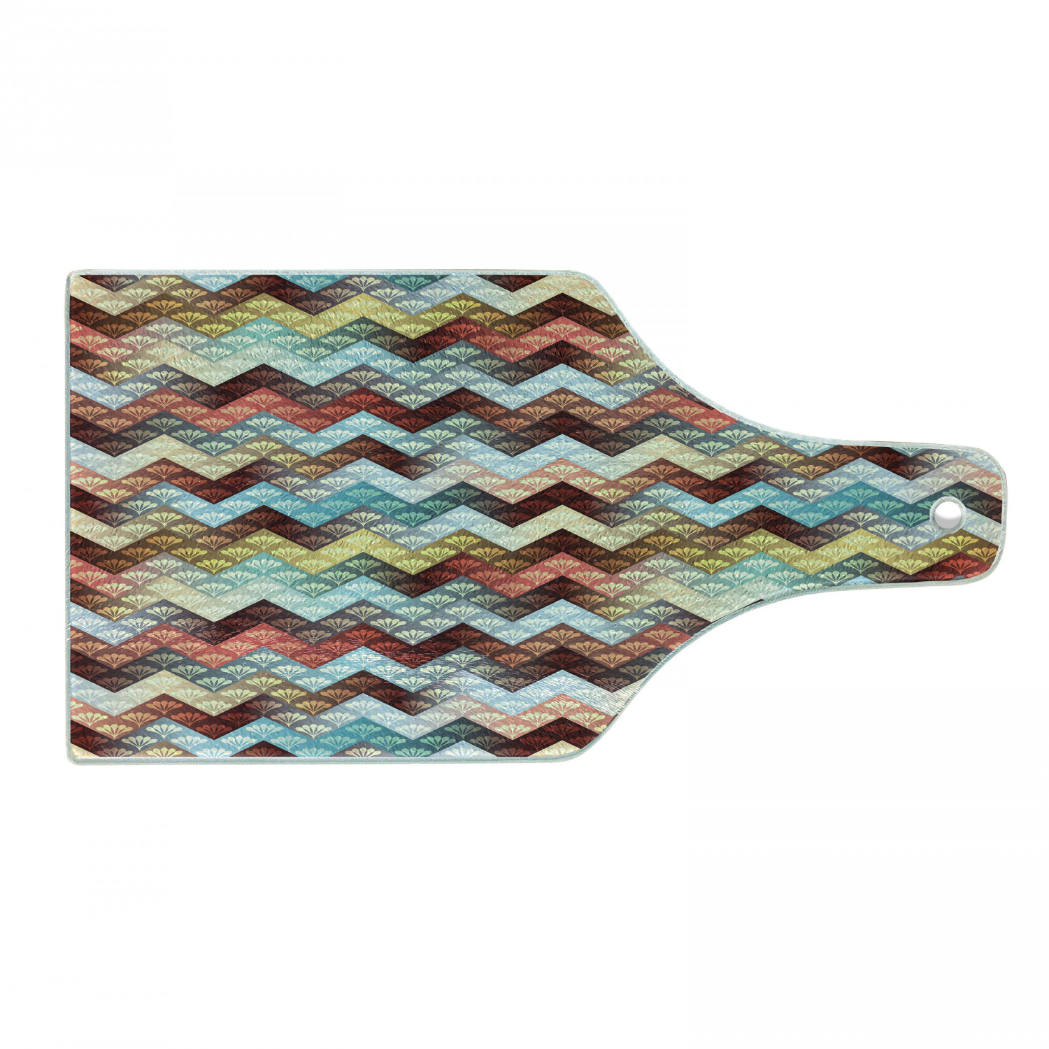 Chevron Cutting Board, Repetitive Ornate Chevron Patterns Filled with ...