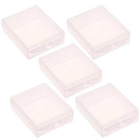 COSMOS Pack of 5 Clear Color Plastic Protective Storage Case Boxes ...