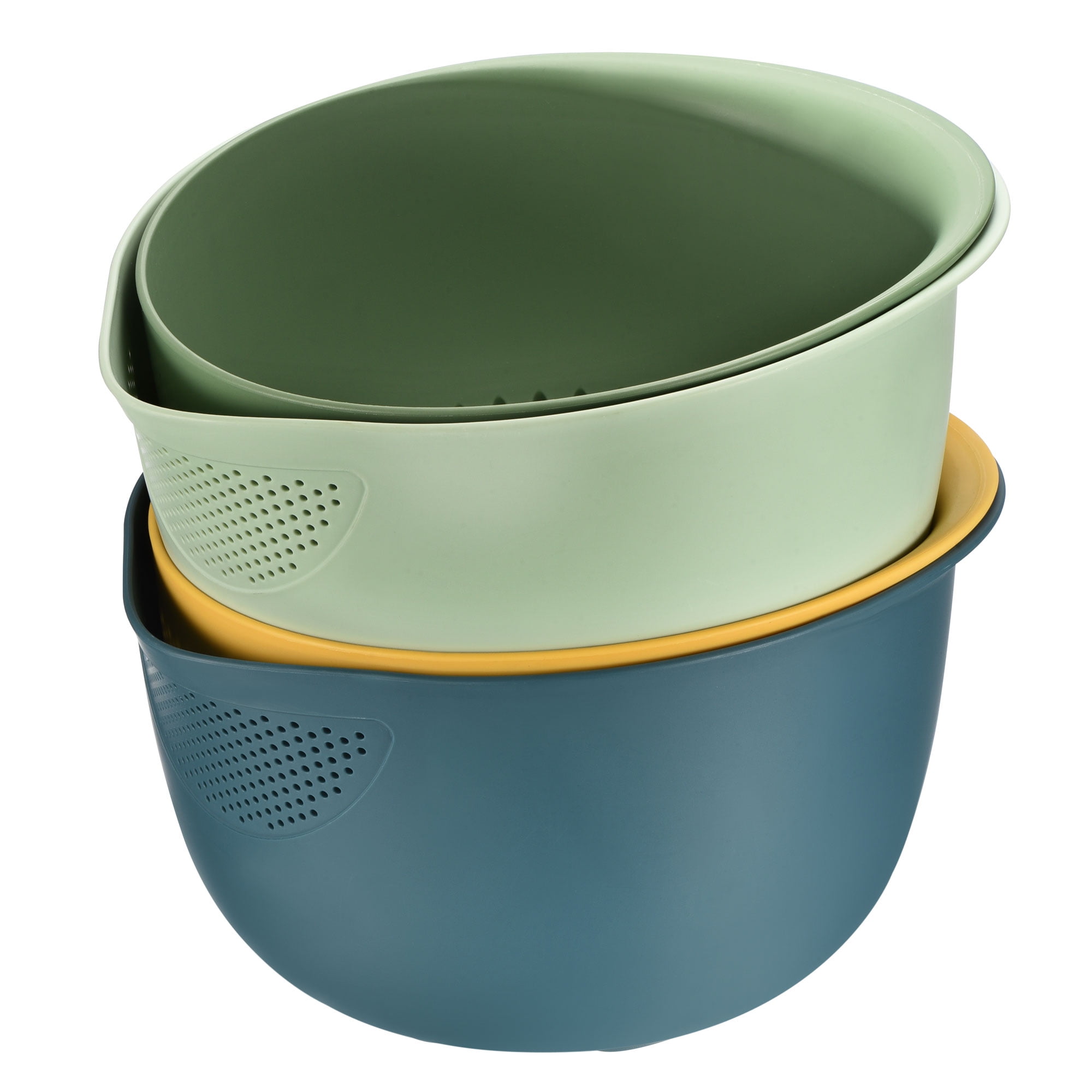 Double Drain Basket Bowl Washing Kitchen Strainer Vegetables Fruit Food ...