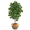Nearly Natural 64in. Bamboo Artificial Tree Bamboo Trunks in Boho Chic ...