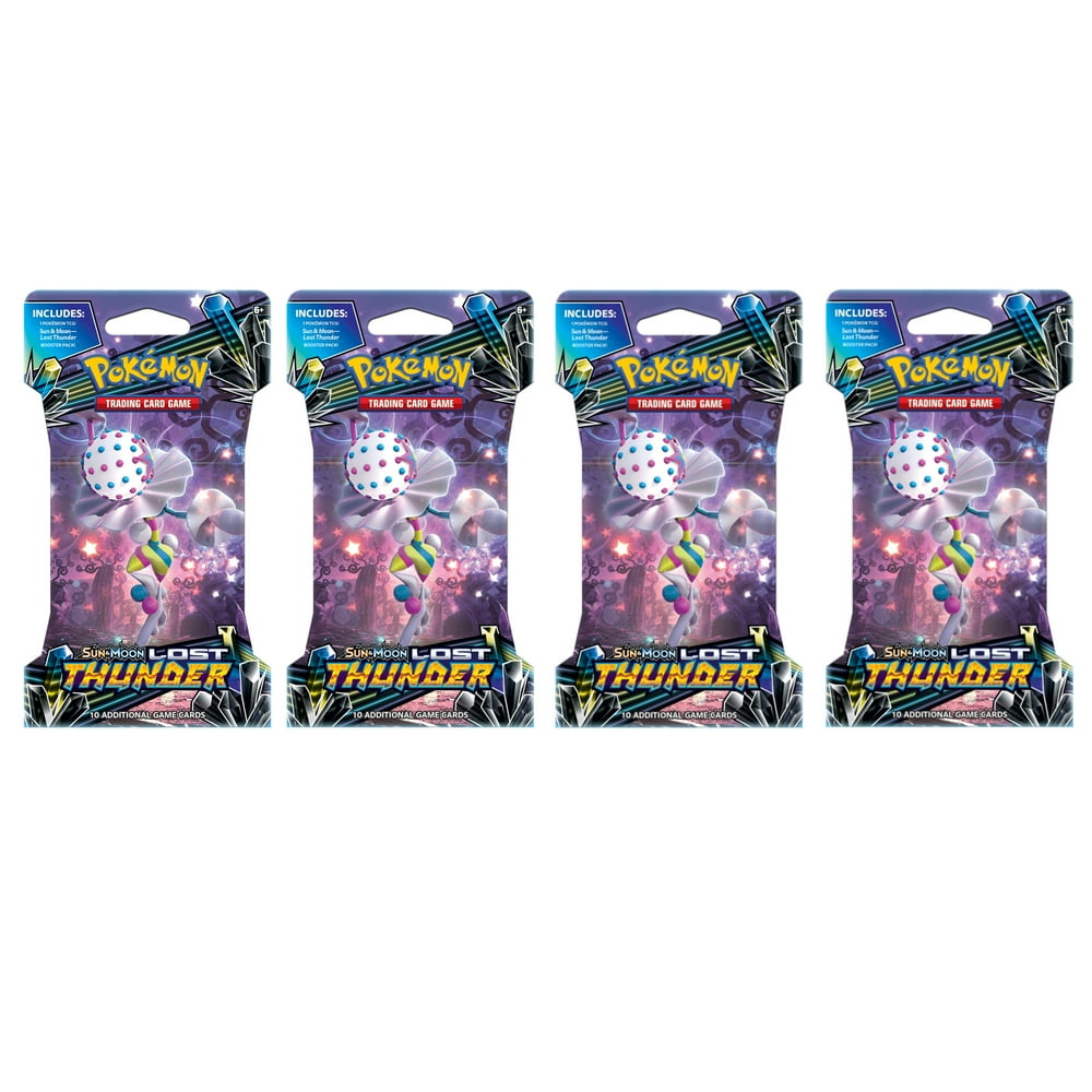 Pokemon TCG: Sun & Moon Lost Thunder Booster Packs Contains 4 Booster ...