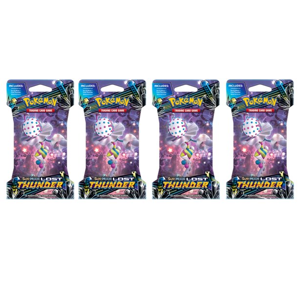 Pokemon TCG: Sun & Moon Lost Thunder Booster Packs Contains 4 Booster ...