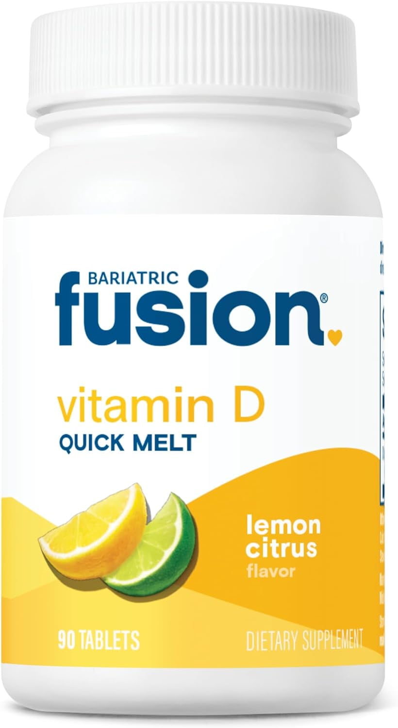 Bariatric Fusion Vitamin D Quick Melt | 125 Mcg | 90 Servings | 90 Capsules | Lemon Citrus ...