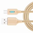 Metal USB to USB C/V8 Cable Charging Cable with LED Light Fast Charging ...