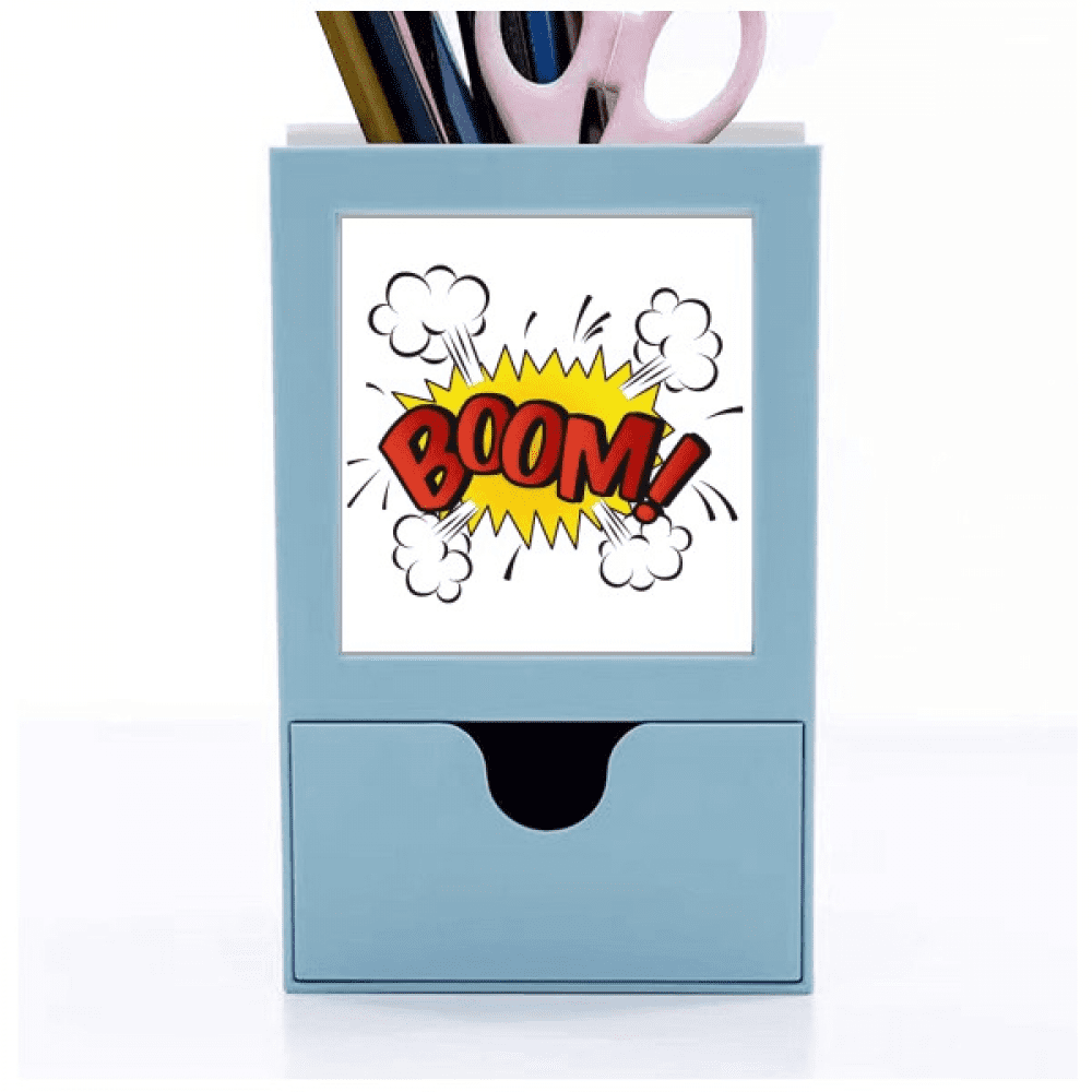 Boom Clouds Gas Exclamation Desk Supplies Organizer Pen Holder Card ...
