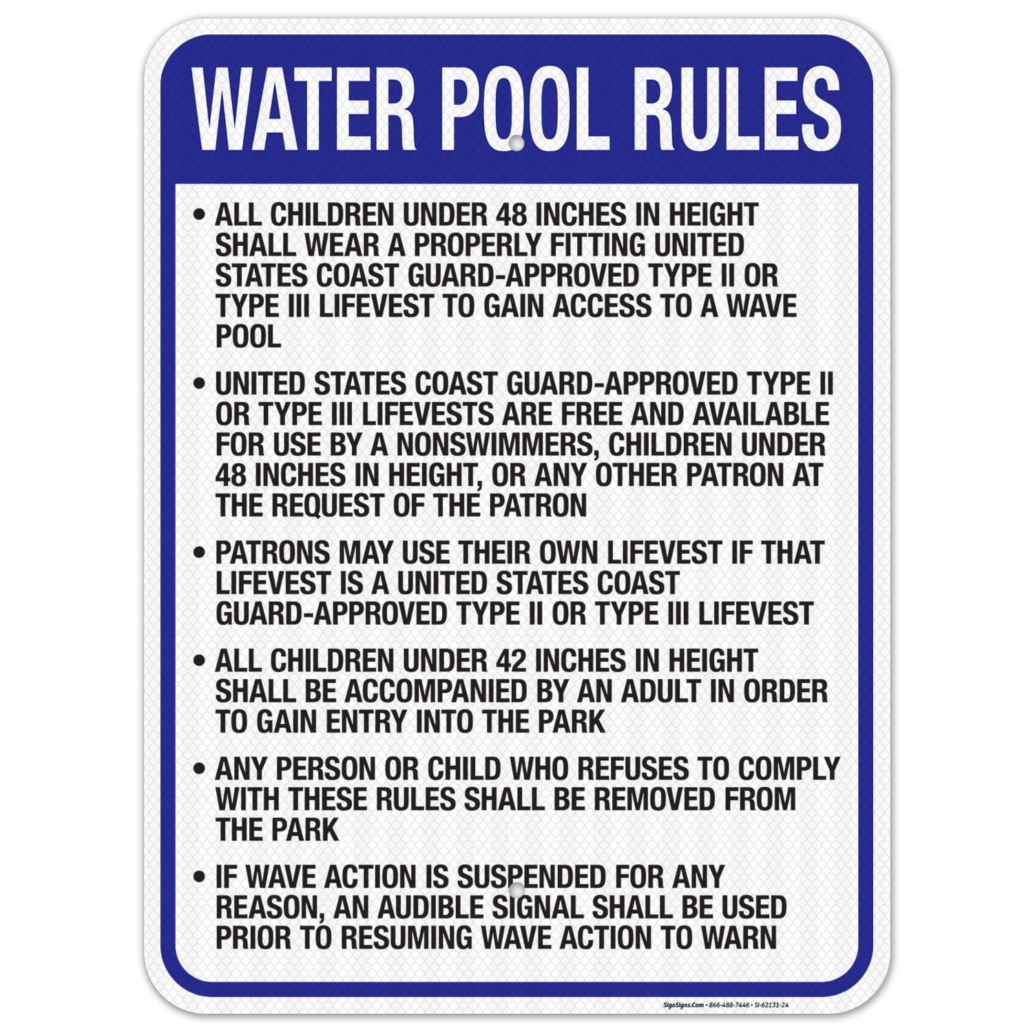 Ohio Water Pool Rules Sign, Complies With State Of Ohio Pool Safety ...