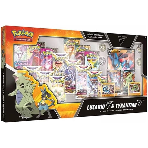 Pokemon TCG: Lucario V & Tyranitar V Heavy Hitters Premium Collection ...