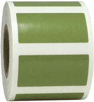 Olive Green Rectangle Stickers, 0.75 x 1.5 Inches Wide, 500 Labels on a ...