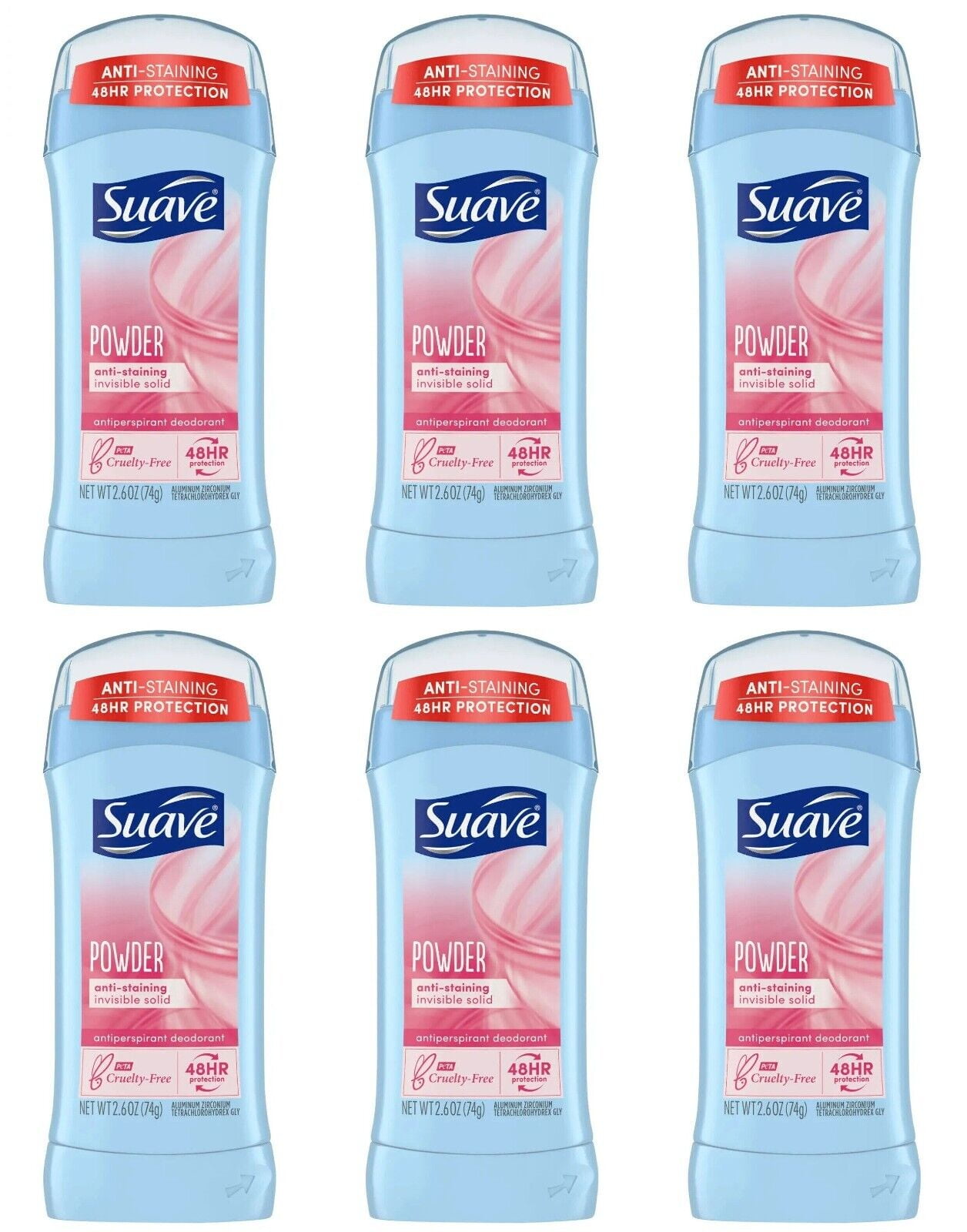 Suave Powder Deodorant Antiperspirant & Deodorant Stick Solid 24-Hour 2 ...