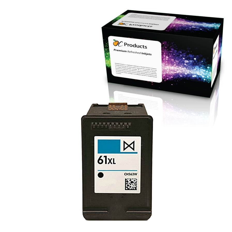 OCProducts Refilled HP 61 Black Ink Cartridge Replacement for HP Envy ...
