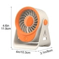 BSJJY Orange Desktop Small Fan, Plug-in Design, Quiet, Speed Adjustable ...