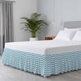 Abstract Waves Bed Skirt Bed Skirts King Size 18 Inch Drop, Stripes Sky ...