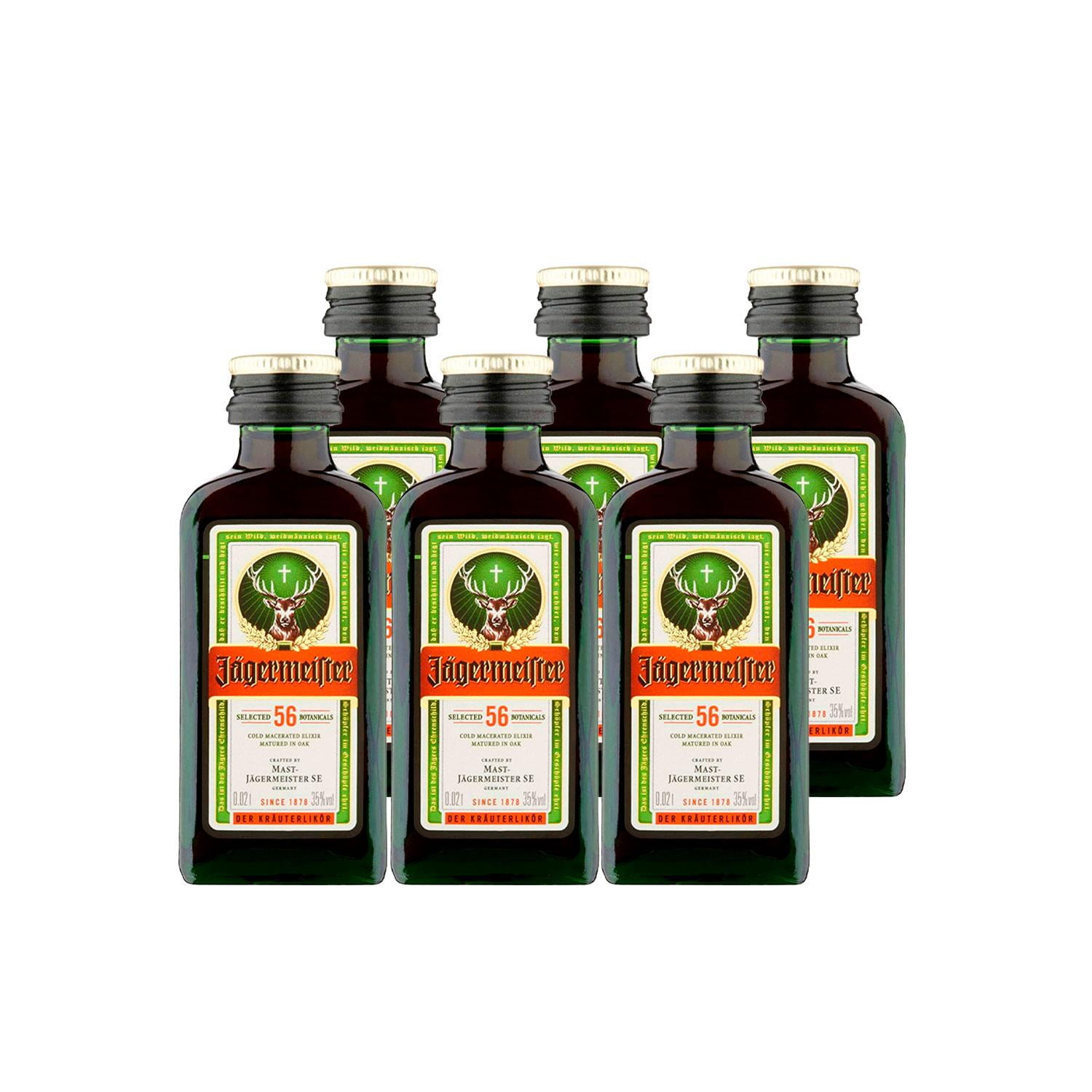 Pack de 6 Licor Jagermeister Mini 20 ml Mini | Bodega Aurrera en línea