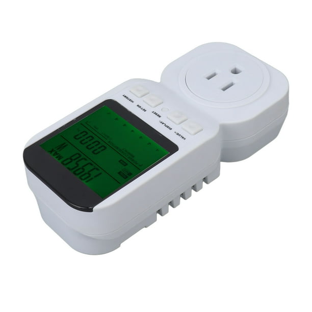 Power Meter,15A 60HZ 1800W Electricity LCD Plugin Power Energy Meter T ...