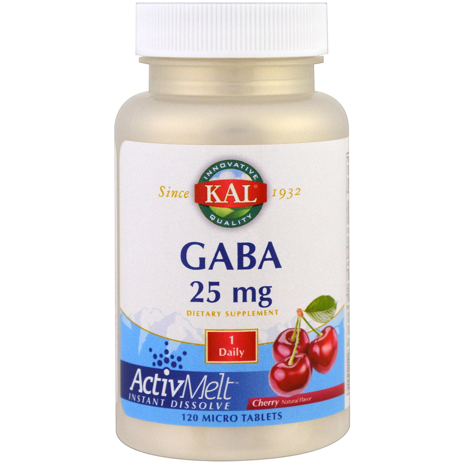 KAL GABA Cherry 25 mg 120 Micro Tablets - Walmart.com - Walmart.com