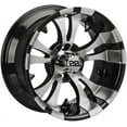LSI Warlock 14" Golf Wheels Machined 23" Sierra Tires E-Z-GO & Club Car ...