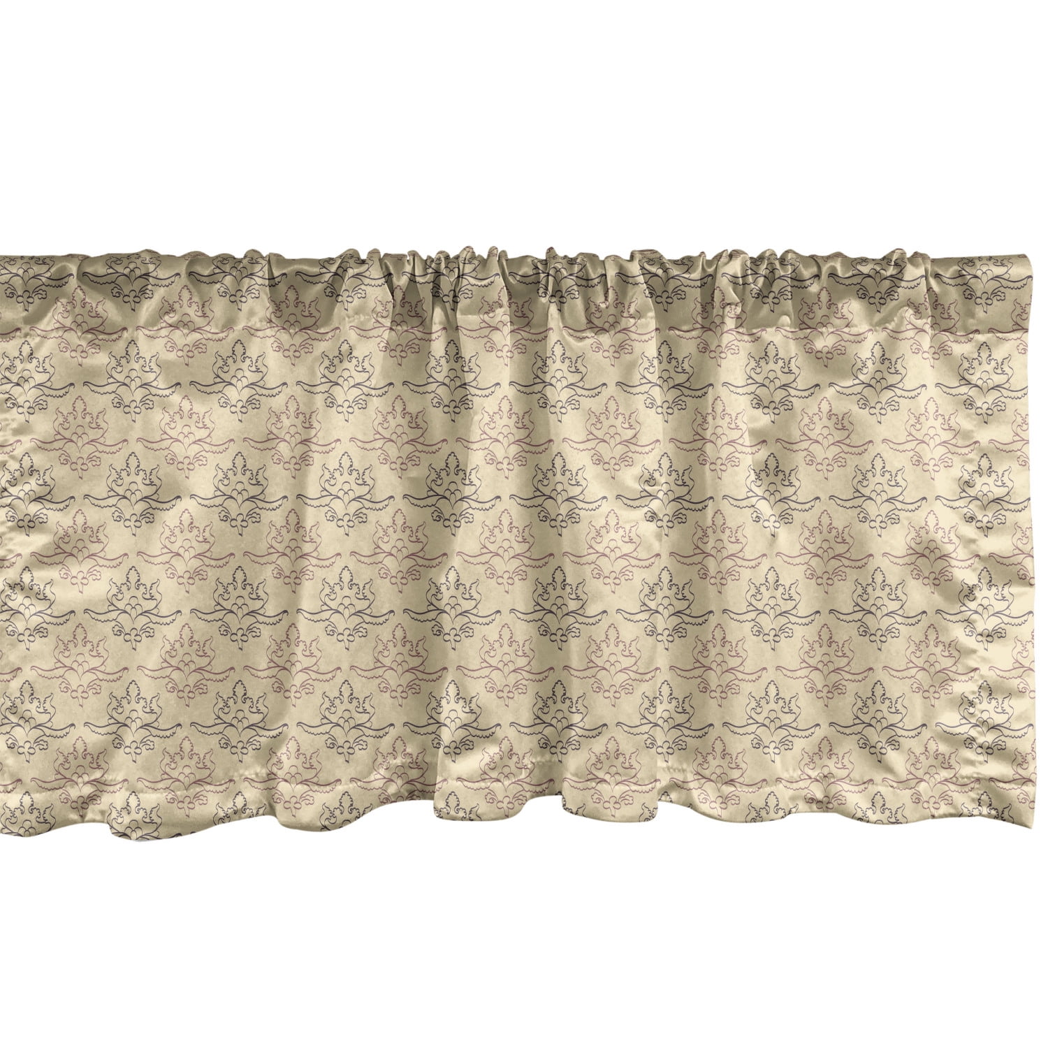 Damask Window Valance Pack of 2, Baroque Rococo Style Art Nouveau ...