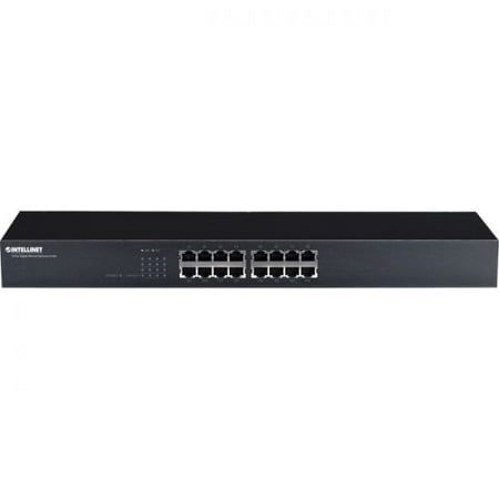 Intellinet 16-Port Gigabit Ethernet Switch, 16-Port RJ45 10/100/1000 Mbps, IEEE 802.3az Energy ...